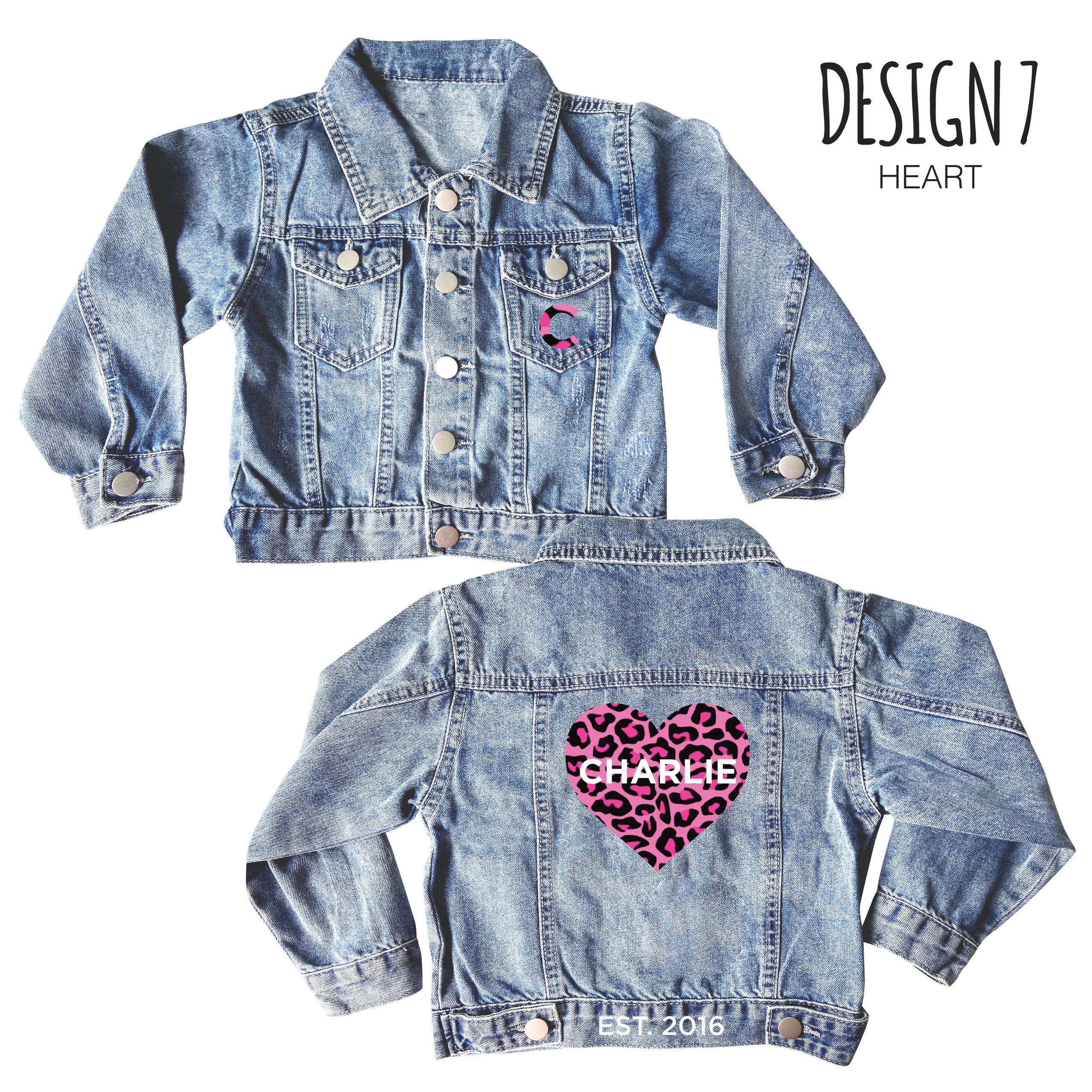Personalised Kids Denim Jacket | Cackleberry Designs